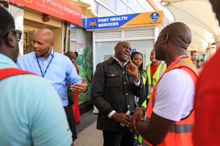 Stranded Passengers Stand International Terminal After Editorial Stock ...