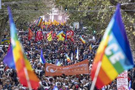 People Attend Rally Peace Rome Italy Editorial Stock Photo - Stock ...