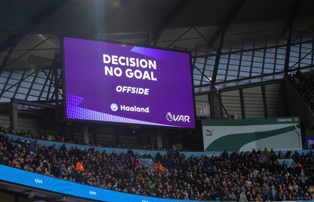 Scoreboard Displays Var Decision During English Editorial Stock Photo ...