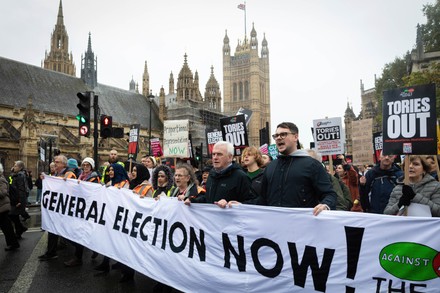 Protesters Hold Banner Placards Expressing Their Editorial Stock Photo ...