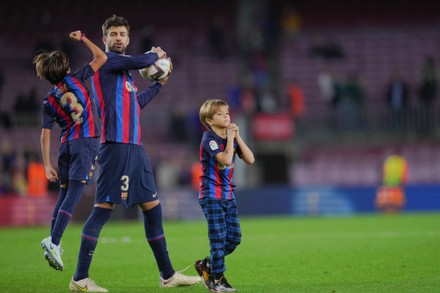 Gerard Pique Fc Barcelona His Sons Editorial Stock Photo - Stock Image ...
