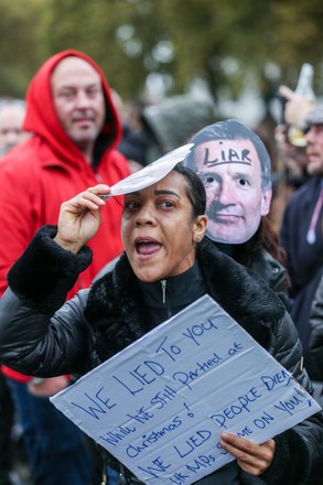 Protesters Wear Masks Politicians Liar Written Editorial Stock Photo ...