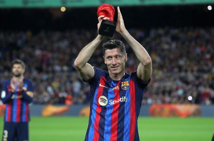 Robert Lewandowski Receives Trophy Best Player Editorial Stock Photo ...