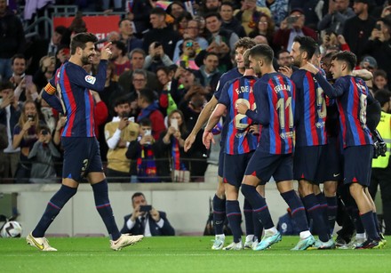 Ousmane Dembele Goal Celebration During Match Editorial Stock Photo ...