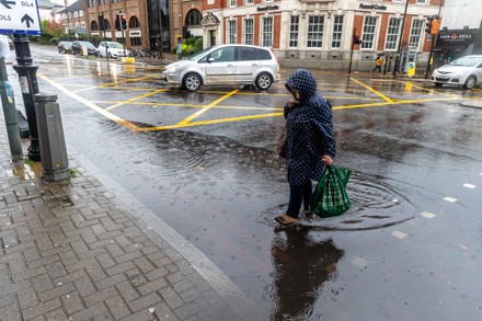 Drivers Brave Flash Flooding Putney High Editorial Stock Photo - Stock ...