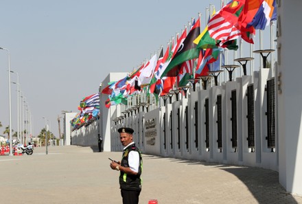 Egyptian Police Traffic Man Stands Entrance Editorial Stock Photo ...