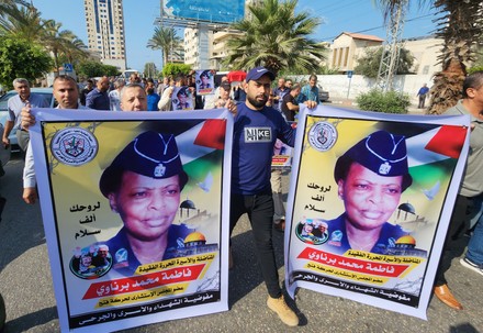 Palestinians Carry Body Fatima Bernawi During Editorial Stock Photo ...