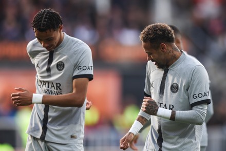 Fc Lorients Players Celebrate Scoring 11 Editorial Stock Photo - Stock ...