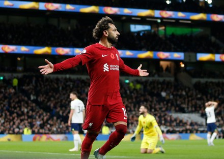 Mohamed Salah Celebrates Scoring His 2nd Editorial Stock Photo - Stock ...