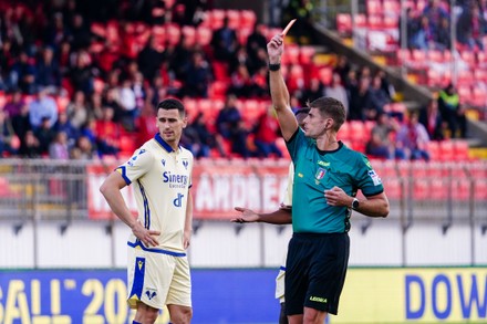 Francesco Cosso Referee Shows Red Card Editorial Stock Photo - Stock ...