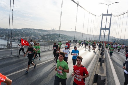 Athletes Compete During Marathon Istanbul Brought Editorial Stock Photo ...