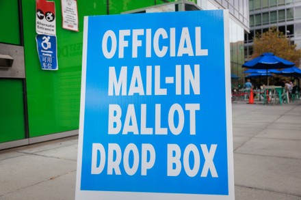 Mailin Ballot Drop Box Sign Seen Editorial Stock Photo - Stock Image ...