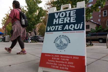 Sign Posted Notifying Against Electioneering People Editorial Stock ...