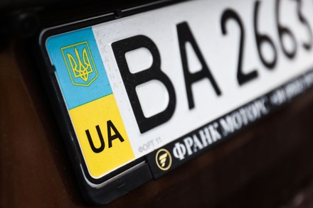Ukrainian Car Plates Seen On Vehicle Editorial Stock Photo - Stock ...
