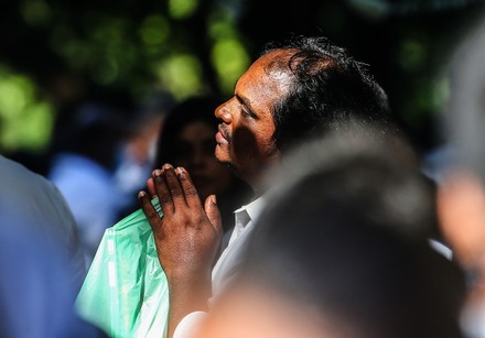 Buddhist Devotee Engages Religious Activities On Editorial Stock Photo ...
