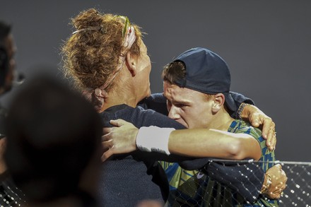 Denmarks Holger Rune Celebrates His Parents Editorial Stock Photo ...