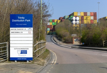 Sign Trinity Distribution Park Port Felixstowe Editorial Stock Photo ...