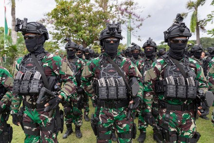 Indonesian Military Personel Take Part Security Editorial Stock Photo ...