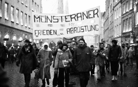 Demonstration Peace Movement December 1981 Germany Editorial Stock ...