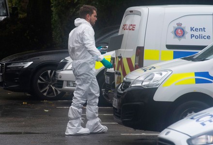 Forensics Officer Scene Murder Investigation Continues Editorial Stock ...
