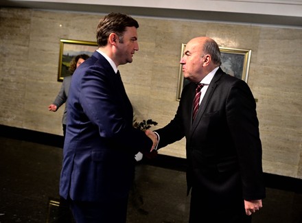 Bulgarian Foreign Minister Nikolay Milkov R Editorial Stock Photo ...