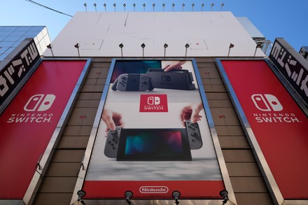 Large Poster Promoting Nintendo Switch Displayed Editorial Stock Photo ...