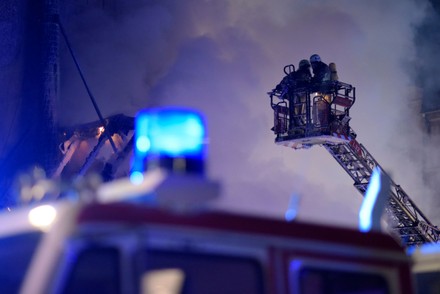 Largescale Fire Brigade Fire Commercial Building Editorial Stock Photo ...