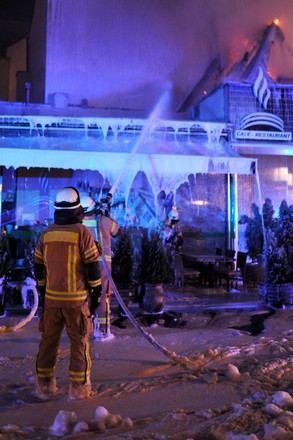 Largescale Fire Brigade Fire Commercial Building Editorial Stock Photo ...