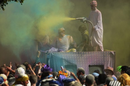 Traditional Powder Festival Integral Part Carnival Editorial Stock ...