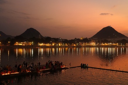 Indian Hindu Devotee Lights Traditional Oil Editorial Stock Photo ...