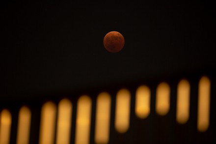 Moon Seen During Total Lunar Eclipse Editorial Stock Photo - Stock Image | Shutterstock