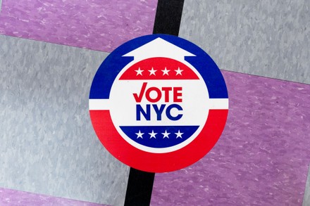 Sign Reading Vote Nyc Arrow On Editorial Stock Photo - Stock Image ...