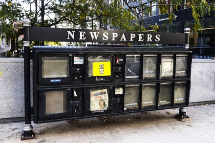 Newspapers Vending Boxes Downtown Chicago Illinois Editorial Stock ...