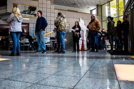 Voters Wait Line Vote Election Day Editorial Stock Photo - Stock Image ...