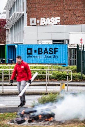 Workers Manning Picket Seen Outside Basf Editorial Stock Photo - Stock ...