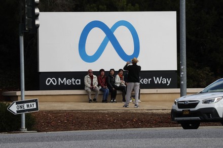 Person Takes Selfie Front Meta Billboard Editorial Stock Photo - Stock ...