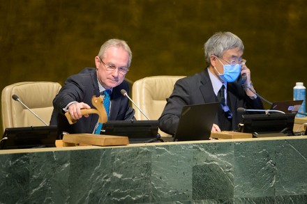 Un General Assembly President Csaba Korosi Editorial Stock Photo ...