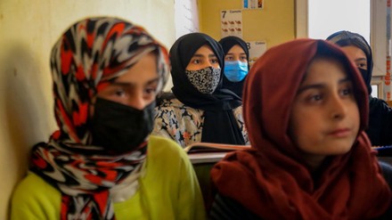 Afghan Girls Take Classes Ekhlas Center Editorial Stock Photo - Stock ...