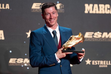 Robert Lewandowski Fc Barcelona During Golden Editorial Stock Photo ...