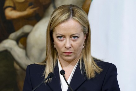 Italian Prime Minister Giorgia Meloni During Editorial Stock Photo ...