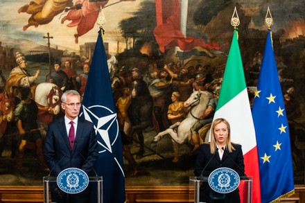 Italian Prime Minister Giorgia Meloni Nato Editorial Stock Photo ...