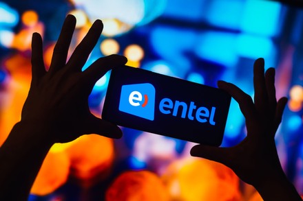 This Photo Illustration Entel Logo Displayed Editorial Stock Photo ...