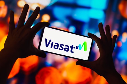 This Photo Illustration Viasat Inc Logo Editorial Stock Photo - Stock ...