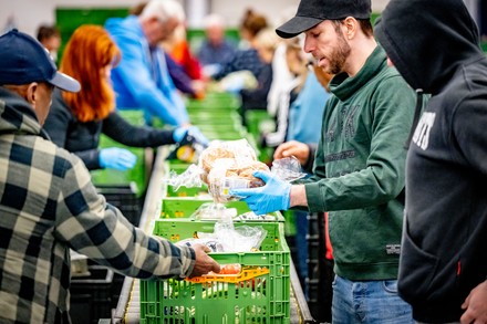 Volunteers Food Bank Hague Packing Food Editorial Stock Photo - Stock ...