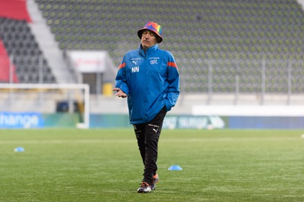 Headcoach Switzerland Nils Nielsen Wearing Rainbow Editorial Stock ...