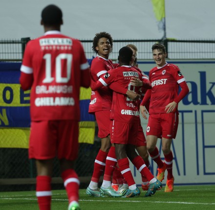 Antwerps Players Celebrates After Scoring During Editorial Stock Photo ...