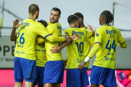 Beverens Players Celebrates After Scoring During Editorial Stock Photo ...