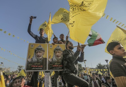 Palestinian Supporters Fatah Movement Take Part Editorial Stock Photo ...