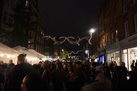 Marylebone Christmas Lights Editorial Stock Photo - Stock Image ...