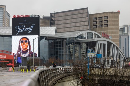 Signage Memorializes Rapper Takeoff His Funeral Editorial Stock Photo ...